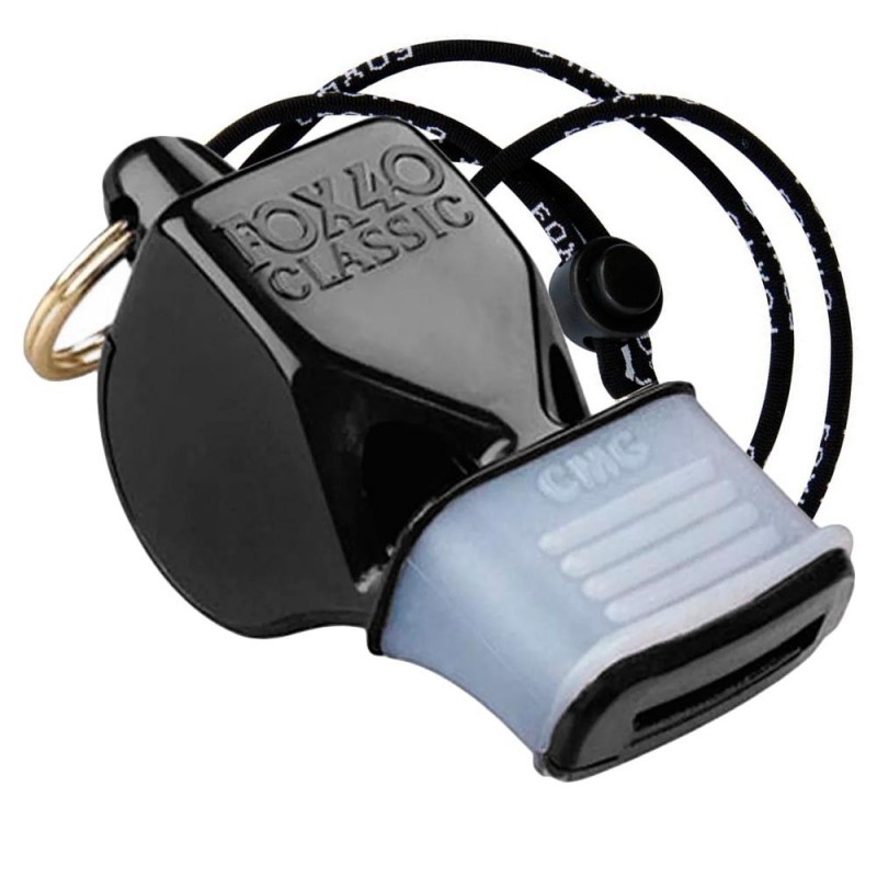 Silbato FOX 40 Classic CMG Negro con Cordón Silbato FOX 40 Classic CMG Negro con Cordón